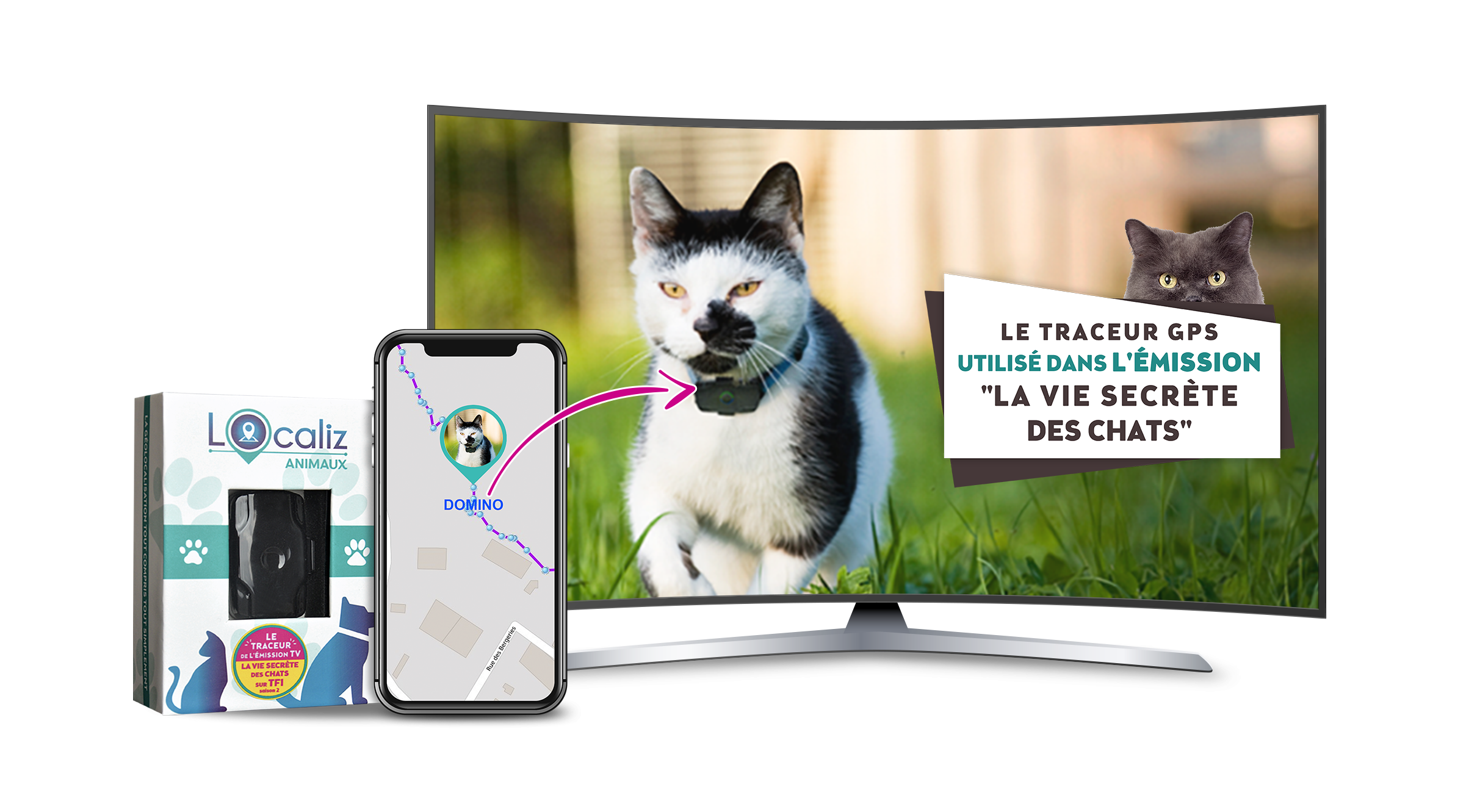 Localiz Traceurs GPS Sans abonnement | Chats, chiens, famille, véhicules